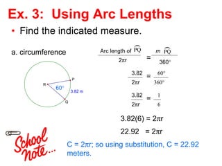 11.4 circumference and arc length
