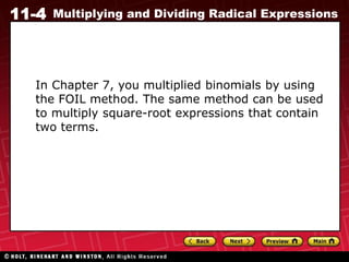 11-4_Multiplying___Dividing_Radical_Expressions.ppt