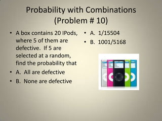 11.5 Probability with Fundamental Counting Principles, Permutation and Combination | PPTX