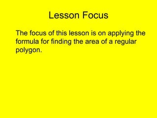 11.6 area of reg polygons | PPT