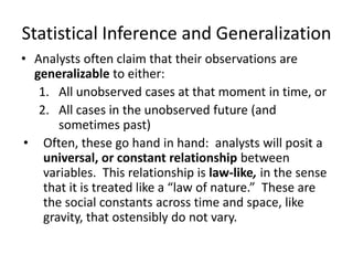 Explanation and statistical inference | PPT