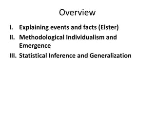 Explanation and statistical inference | PPT