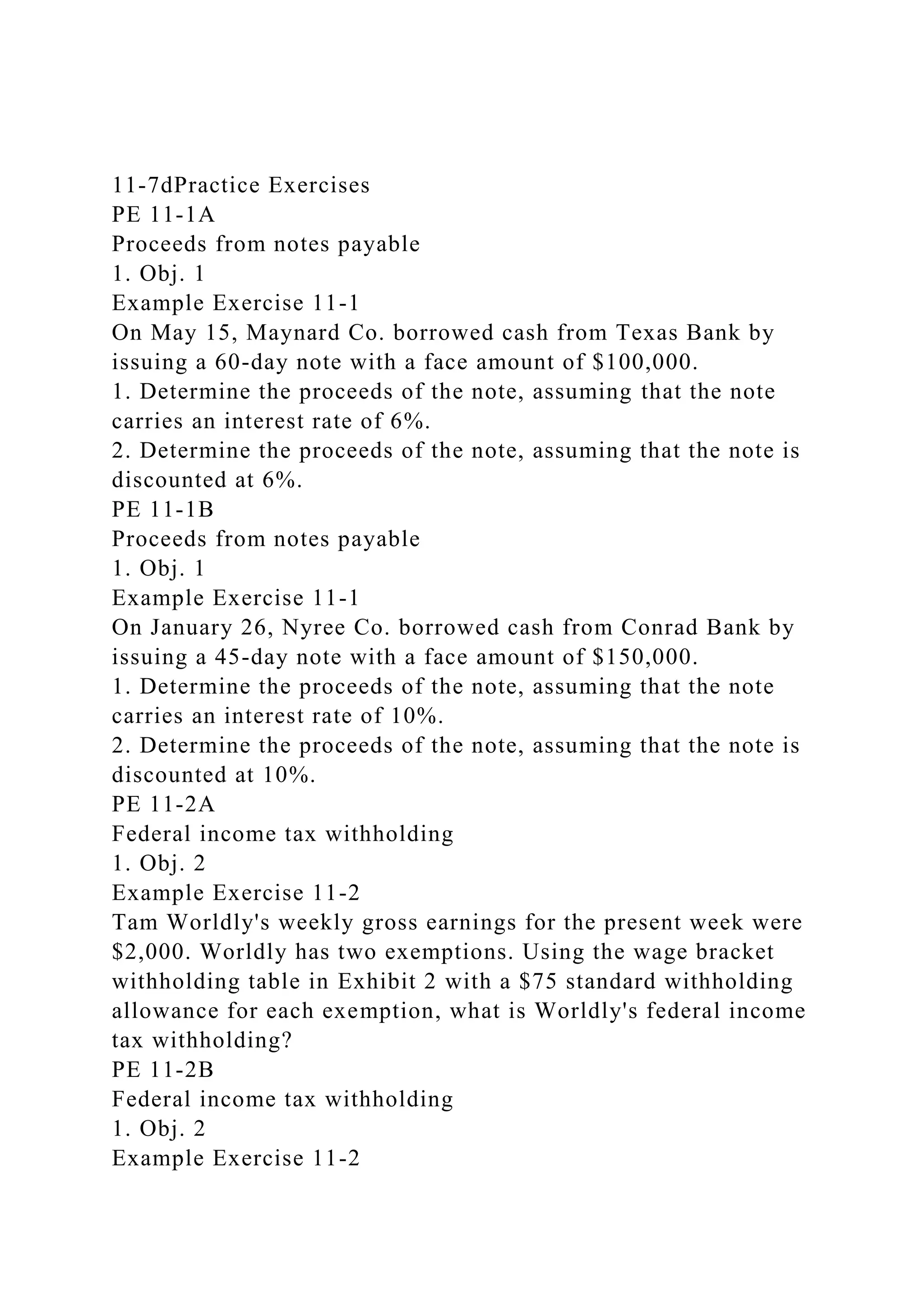 11-7dPractice ExercisesPE 11-1AProceeds from notes payable1..docx