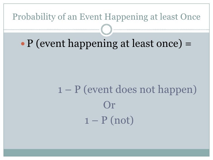 11.7 Probabilities Involving And