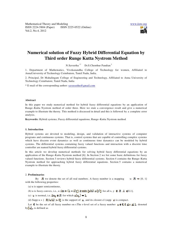 11 [8 17]numerical Solution Of Fuzzy Hybrid Differential Equation By