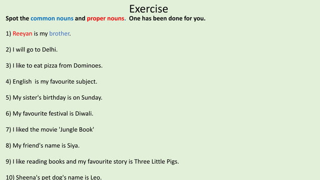 11-8-20 PPT - Proper & Common Noun estudiar | PDF