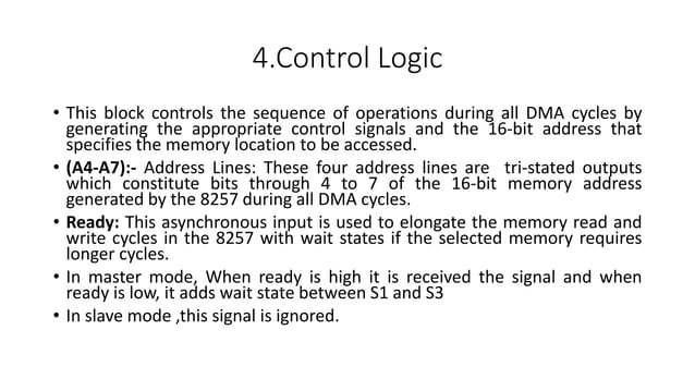 8257 DMA Controller | PPTX | Computer Peripherals | Computing