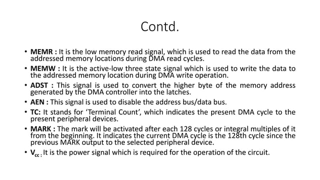 8257 DMA Controller | PPTX | Computer Peripherals | Computing
