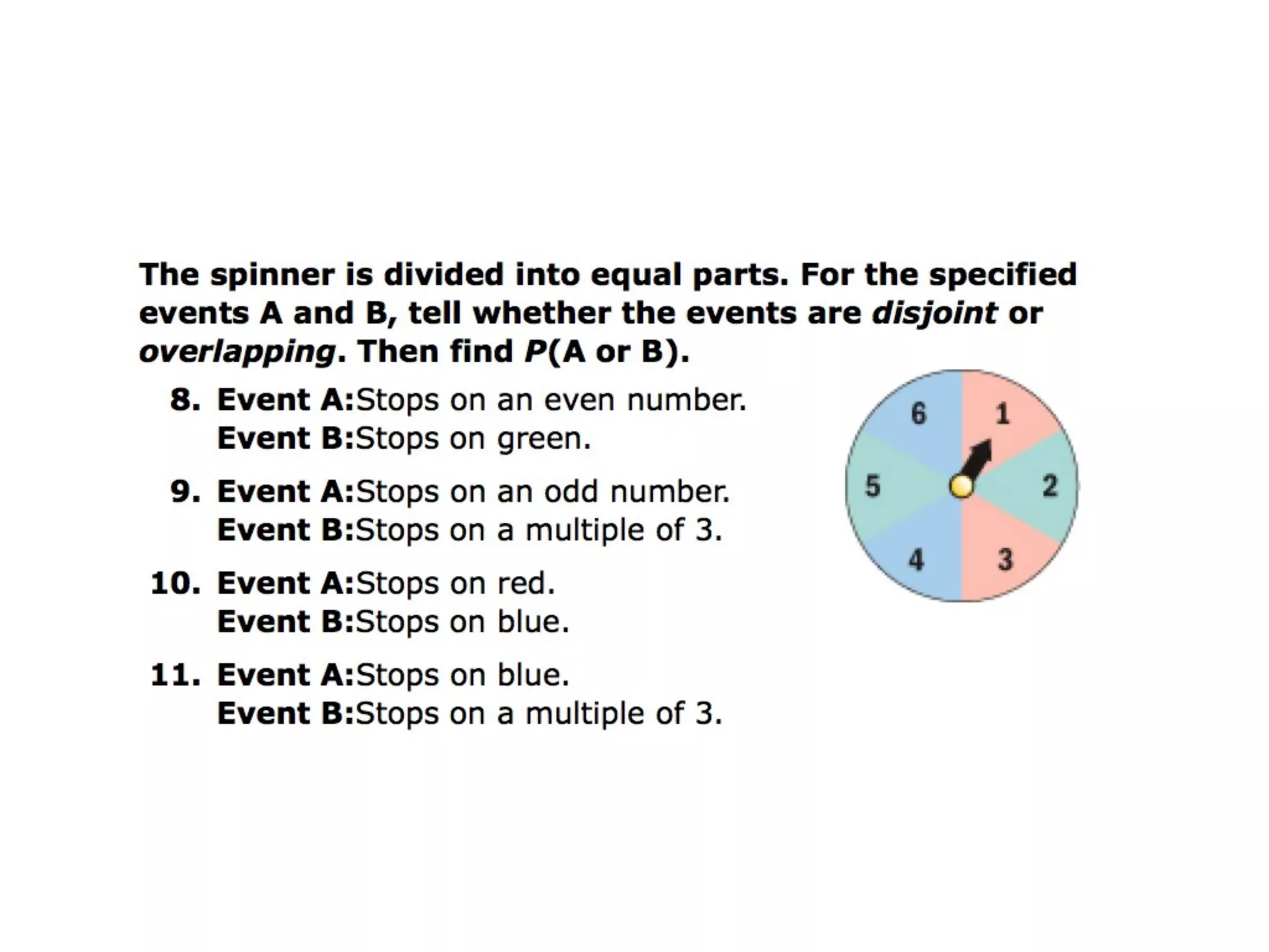 11.8 probabilities of disjoint and overlapping events wiki | PPT