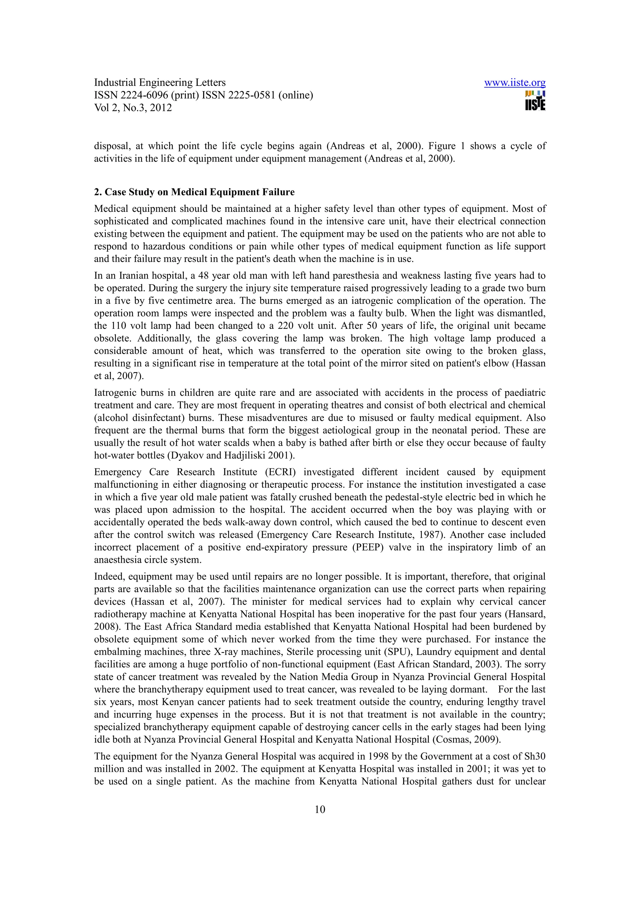 11.[9 19]maintenance management of medical equipment in hospitals | PDF