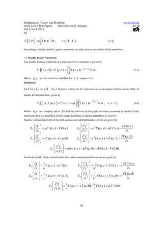 11.[95 103]solution of telegraph equation by modified of double sumudu transform elzaki ...