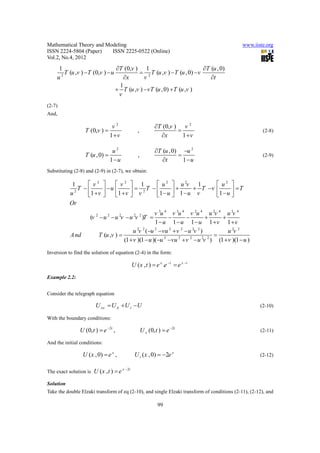 11.[95 103]solution of telegraph equation by modified of double sumudu transform elzaki ...
