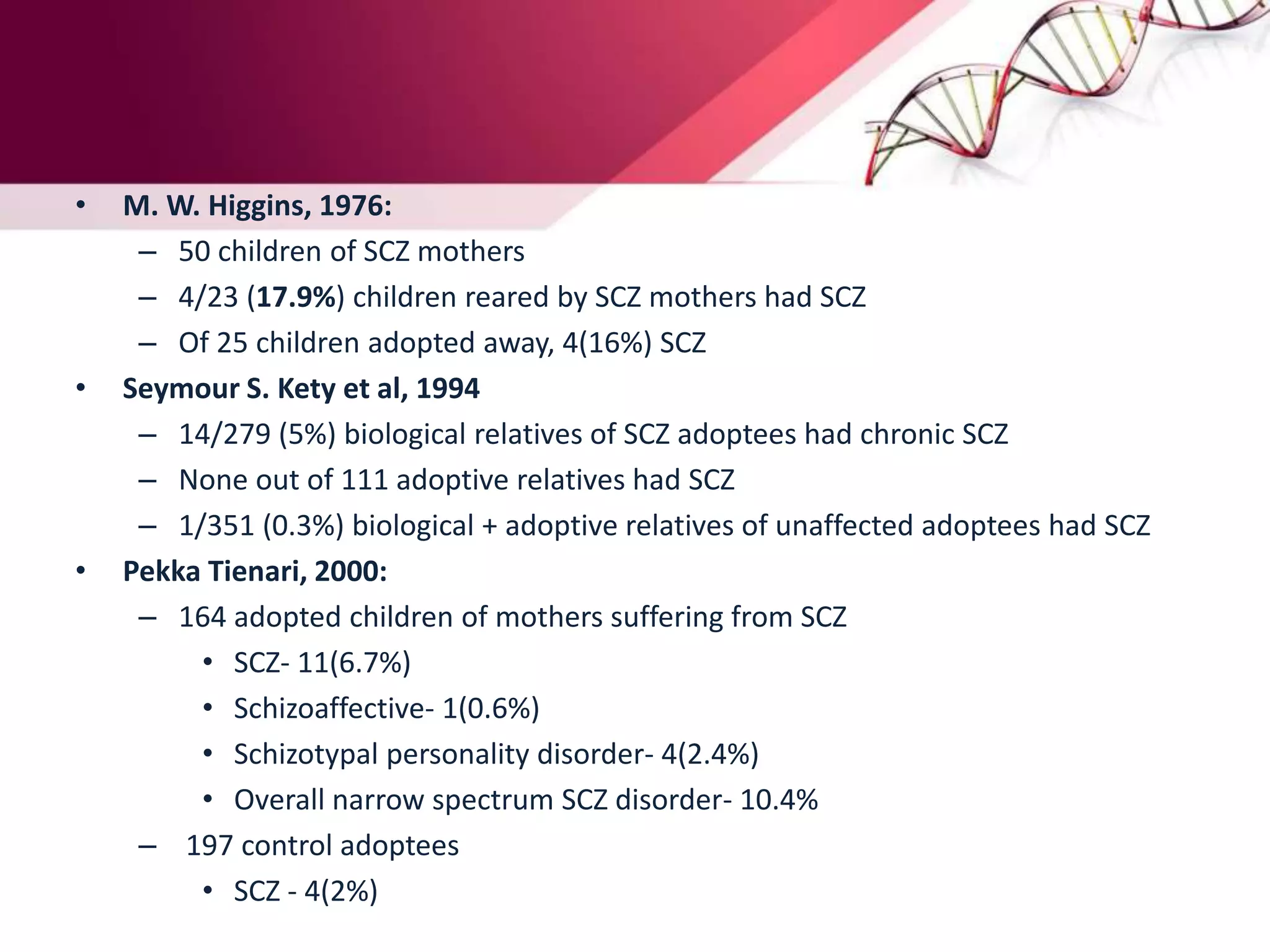 Schizophrenia - Genetics | PPTX