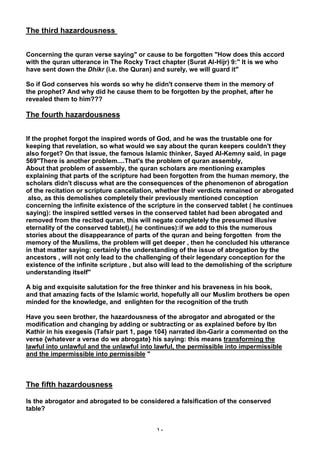 11 abrogation and abrogated in the quran | PDF