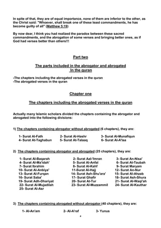 11 abrogation and abrogated in the quran | PDF