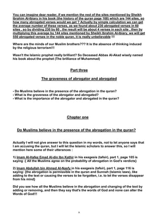 11 abrogation and abrogated in the quran | PDF