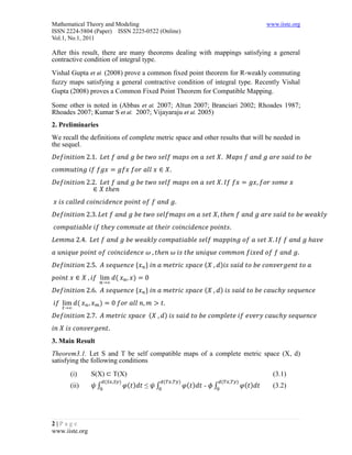 11.a common fixed point theorem for two weakly compatible mappings satisfying a new contractive ...