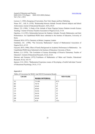 11.a correlational analysis of students achievement in waec and neco ...