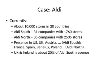 Aldi case discussion workshop - history and strategy of Aldi retailing ...