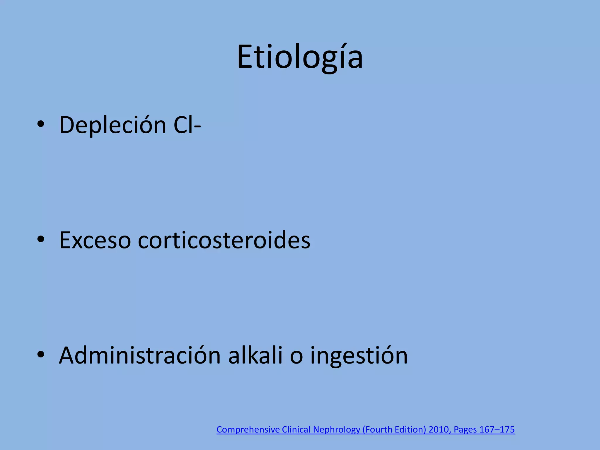 Alcalosis metabolica | PPTX