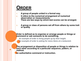 Order and Ranking | PPTX