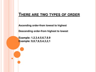 Order and Ranking | PPTX