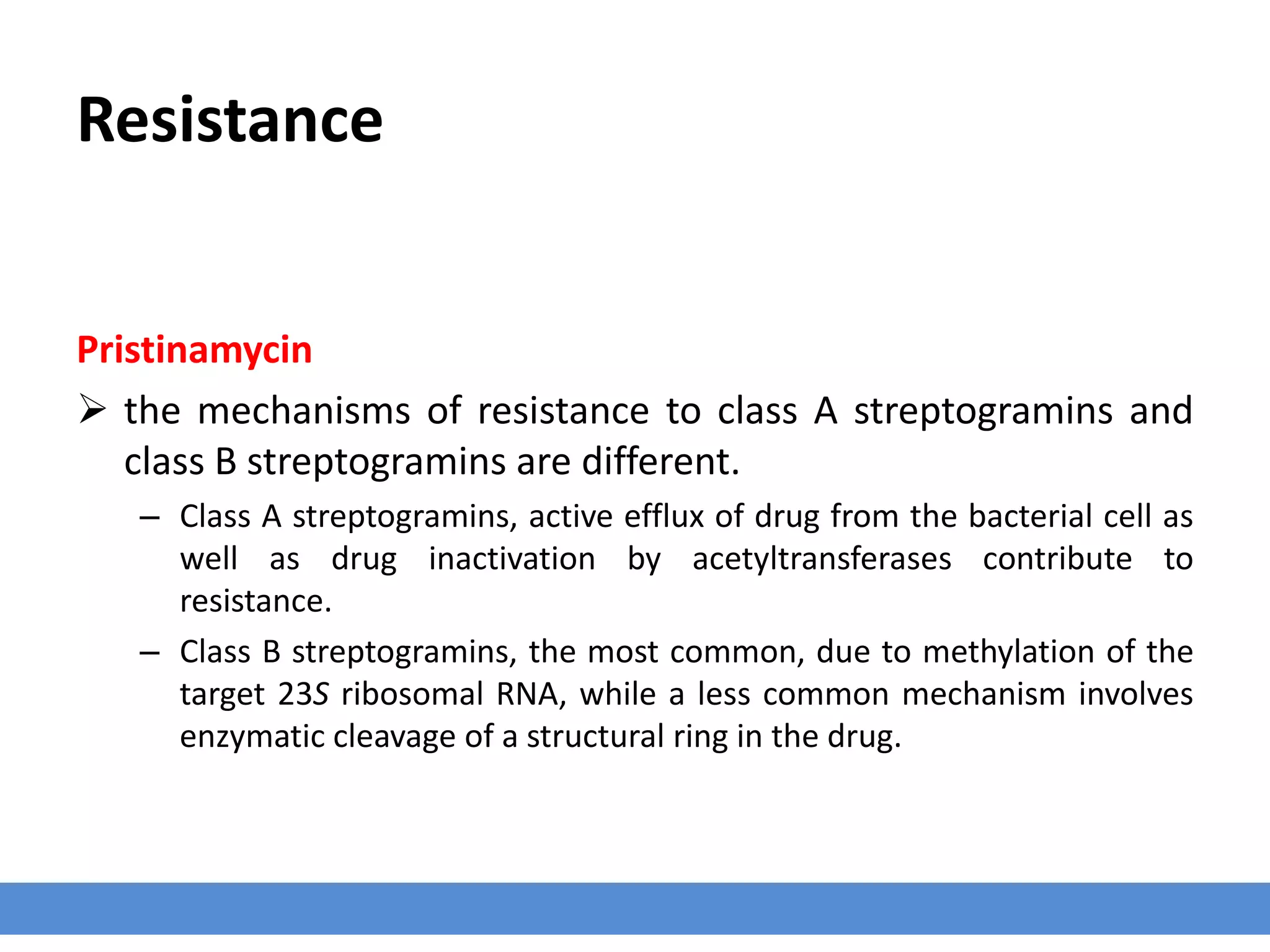 Antibiotics Groups - Streptogramins | PPTX