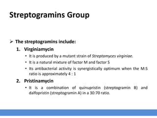 Antibiotics Groups - Streptogramins | PPTX