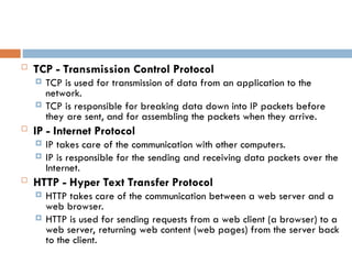 Aplication Layer of TCP / IP Protocol Presentation | PPT