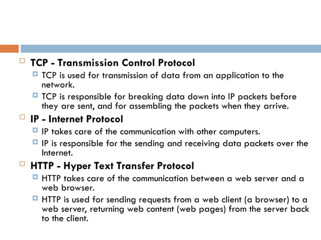 Aplication Layer Of Tcp Ip Protocol Presentation Ppt