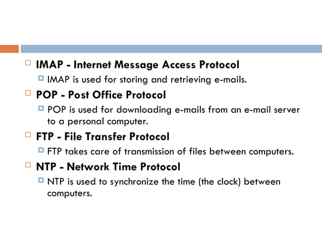 Aplication Layer of TCP / IP Protocol Presentation | PPT
