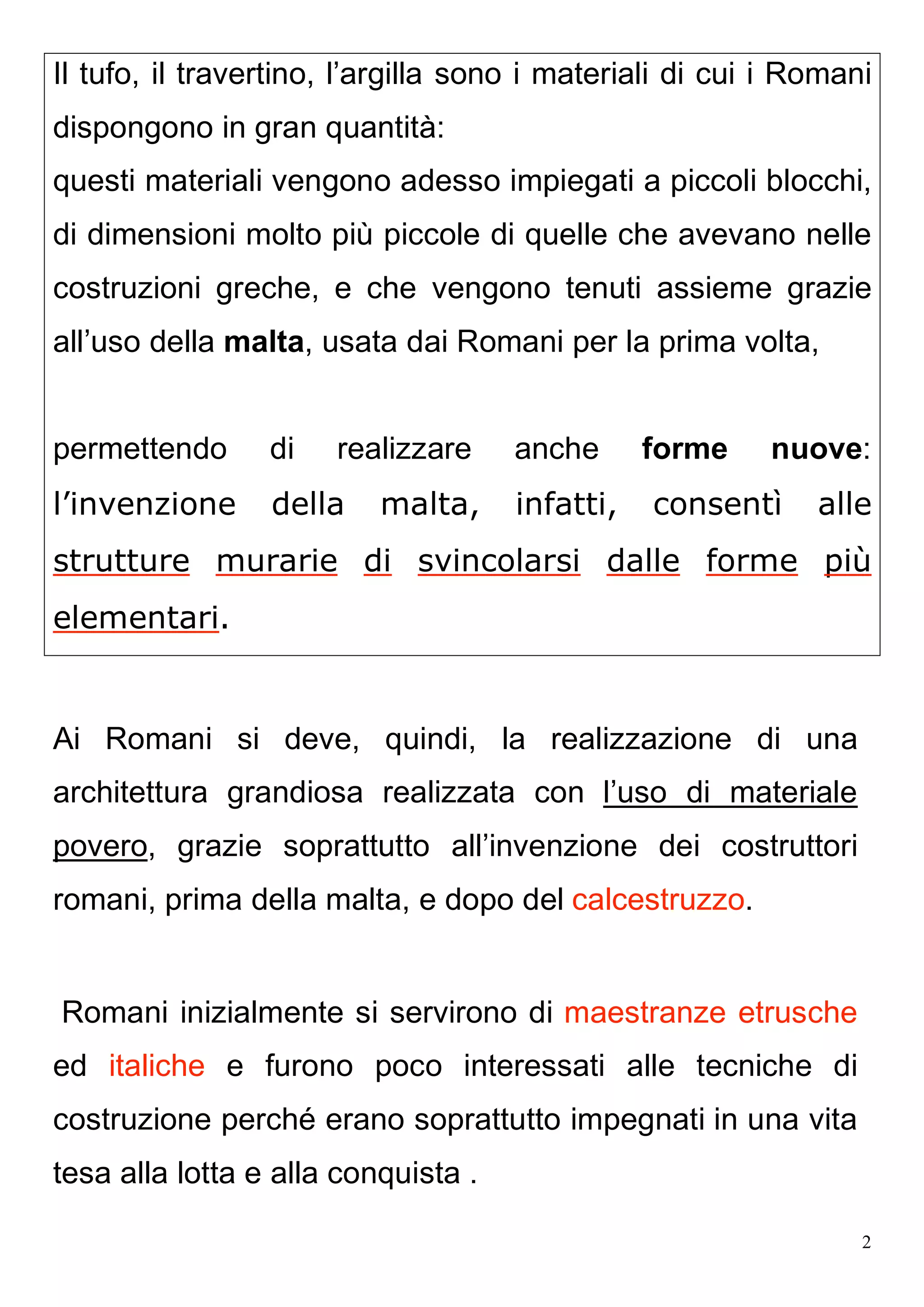 11. Architettura romana - Materiali | PDF