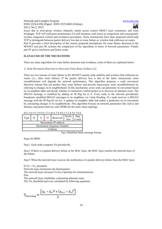 11.a review of improvement in tcp congestion control using route failure detection in manet | PDF