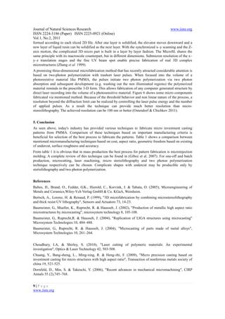 11.a review on micro fabrication methods to produce investment patterns of microcasting | PDF ...