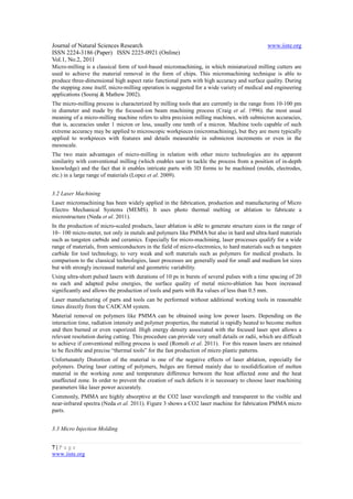 11.a review on micro fabrication methods to produce investment patterns of microcasting | PDF