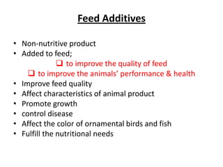 feed aditives, their classification, mode of action & use in ruminants ...