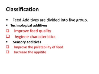 feed aditives, their classification, mode of action & use in ruminants ...