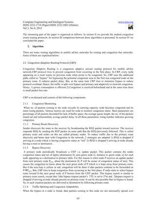 11.a study of congestion aware adaptive routing protocols in manet | PDF