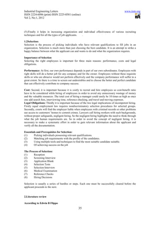 11.a study of the recruitment and selection process | PDF