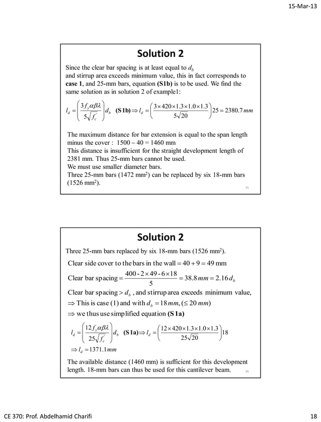 Lec10 Bond and Development Length (Reinforced Concrete Design I & Prof ...