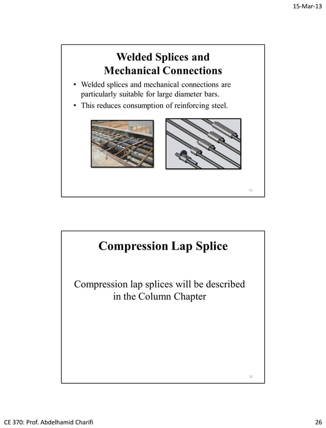 Lec10 Bond and Development Length (Reinforced Concrete Design I & Prof ...