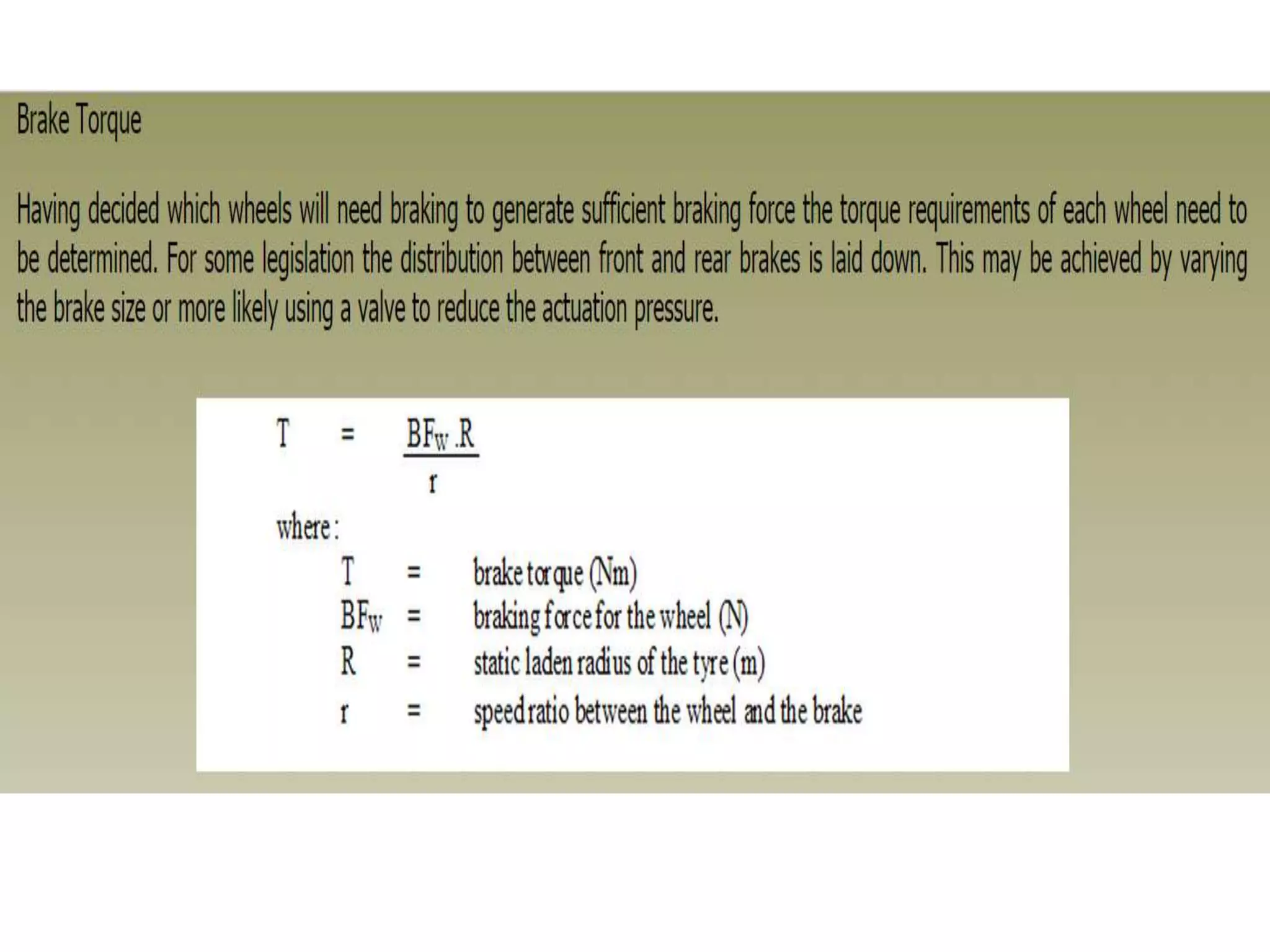 11 brake torque | PPTX