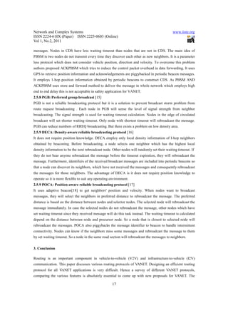 11.broadcasting routing protocols in vanet | PDF