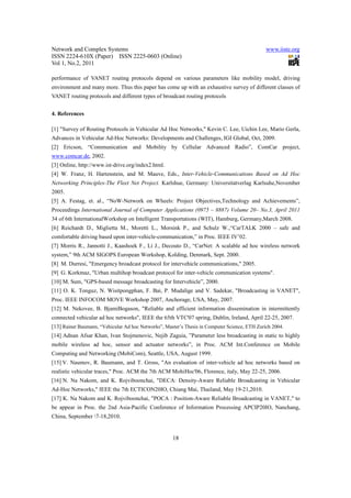 11.broadcasting routing protocols in vanet | PDF