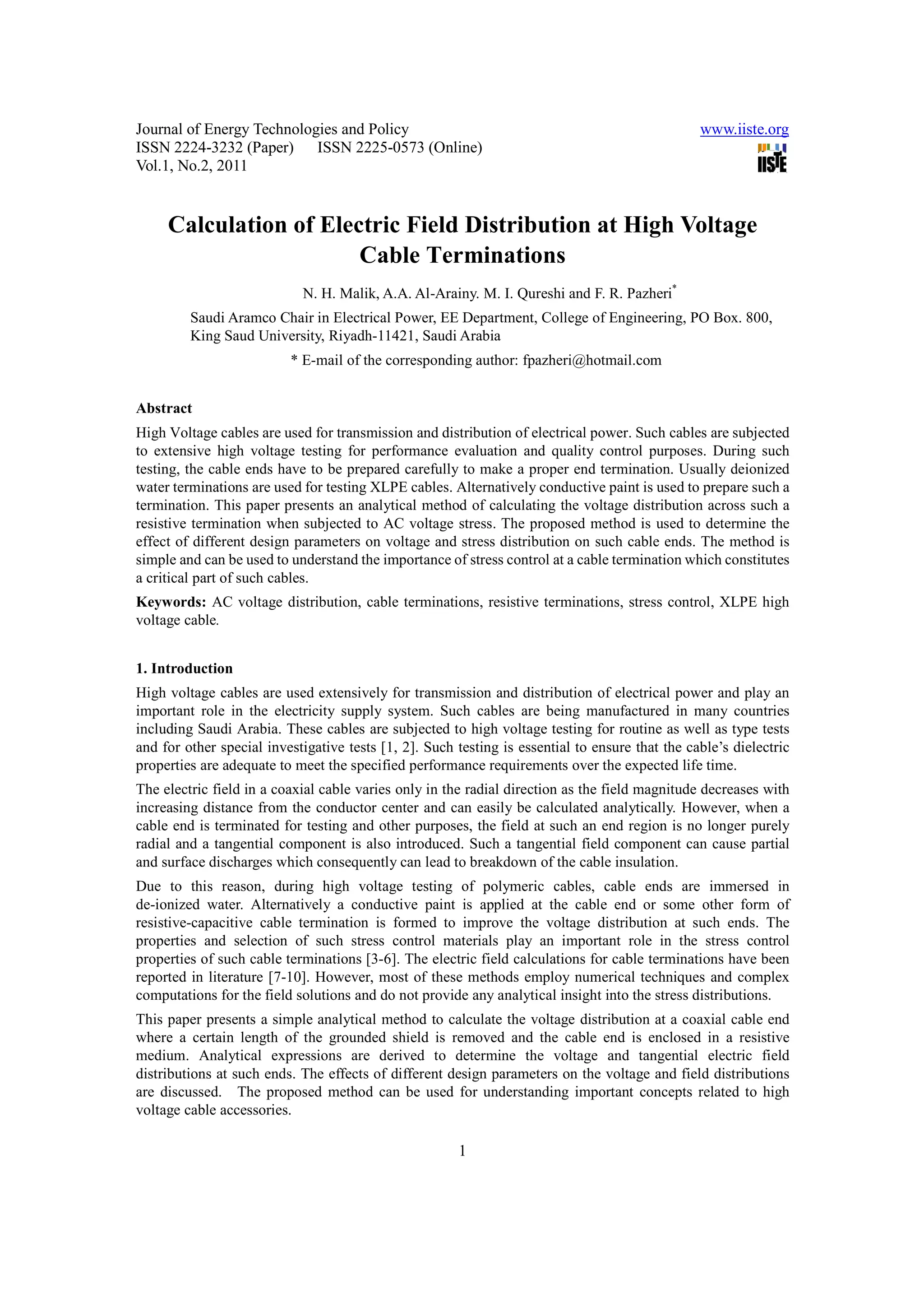 11.calculation of electric field distribution at high voltage cable ...