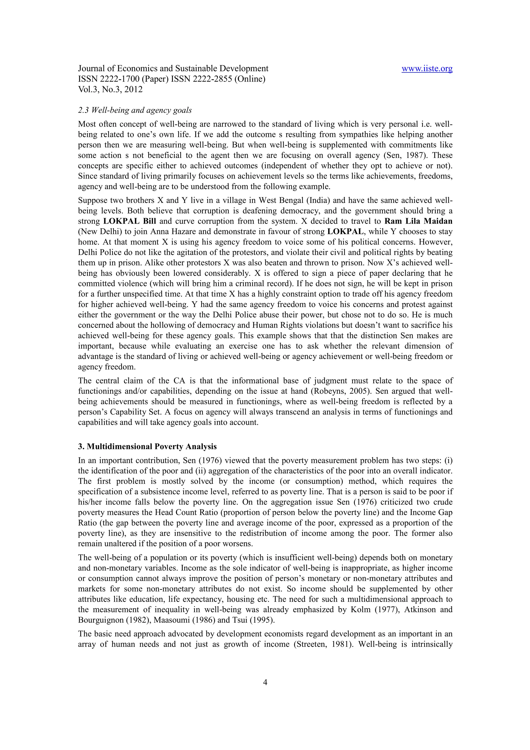 11.capability approach and multidimensional poverty analysis | PDF