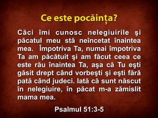 11. Ce este pocăinţa? | PDF
