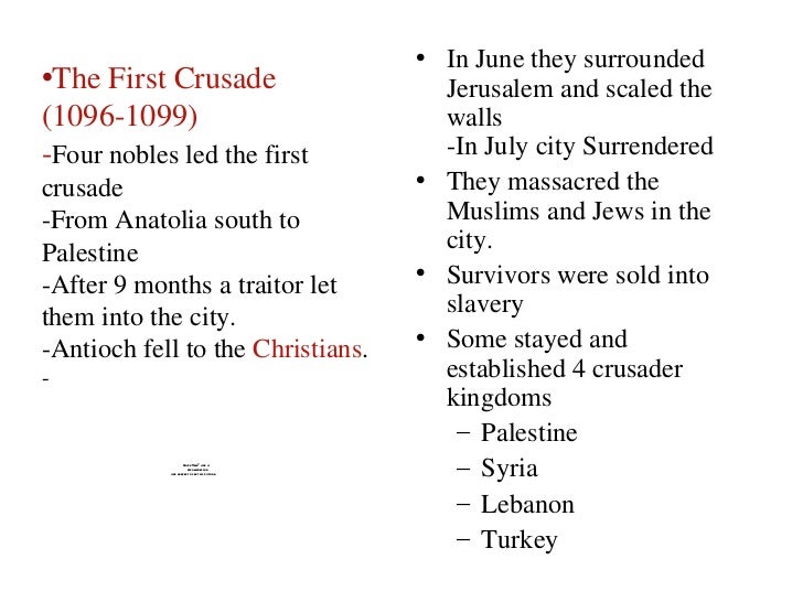 From the Crusades to Modern Muslim Empires