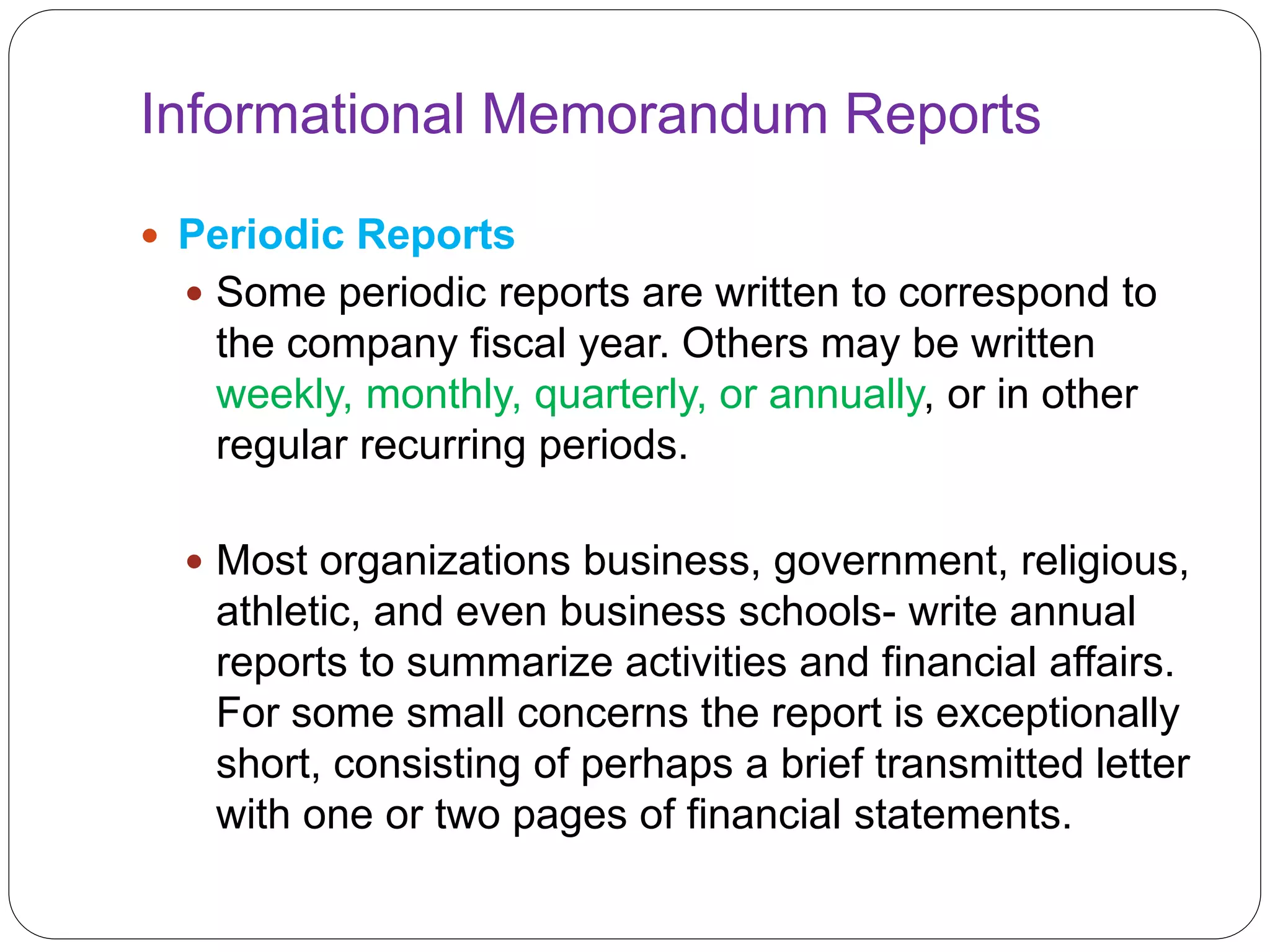 Short Report writing - Business communication slides | PPT