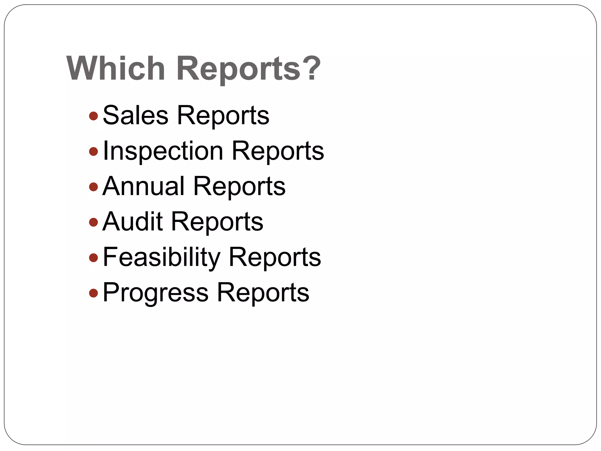 Short Report writing - Business communication slides | PPT
